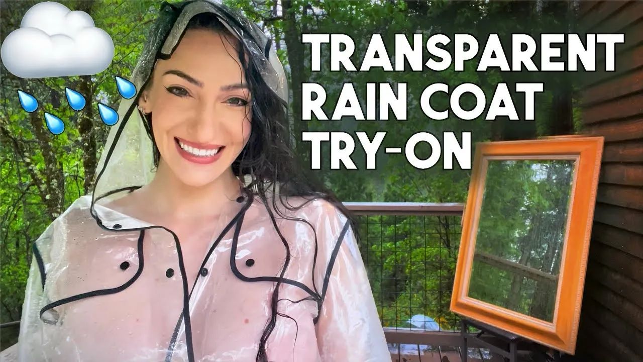 TRANSPARENT RAIN COAT TRY ON HAUL | Coya Favgirl - YTboob