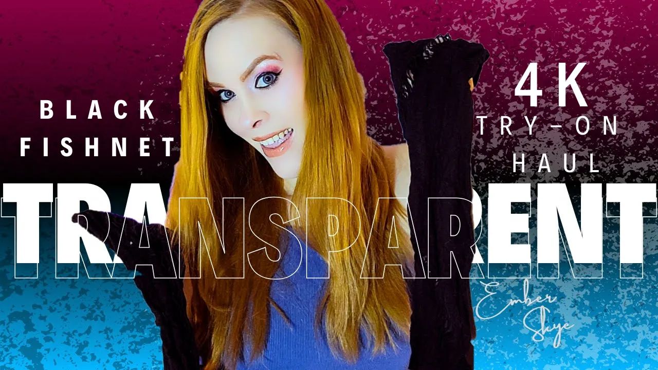 4K TRANSPARENT Fishnet Dresses In Black TRY ON HAUL With Mirror View ...